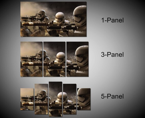 Framed Star Wars Stormtrooper the Force Awakens Wall Canvas | Etsy