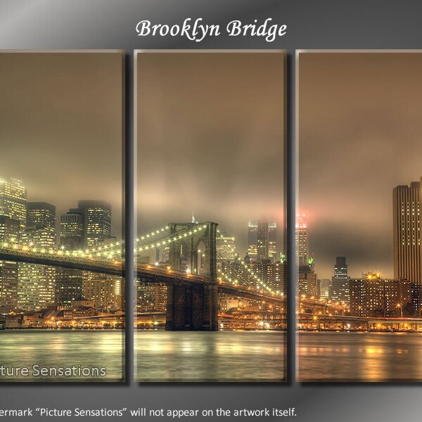 Brooklyn Bridge Print 3 Panels - Etsy
