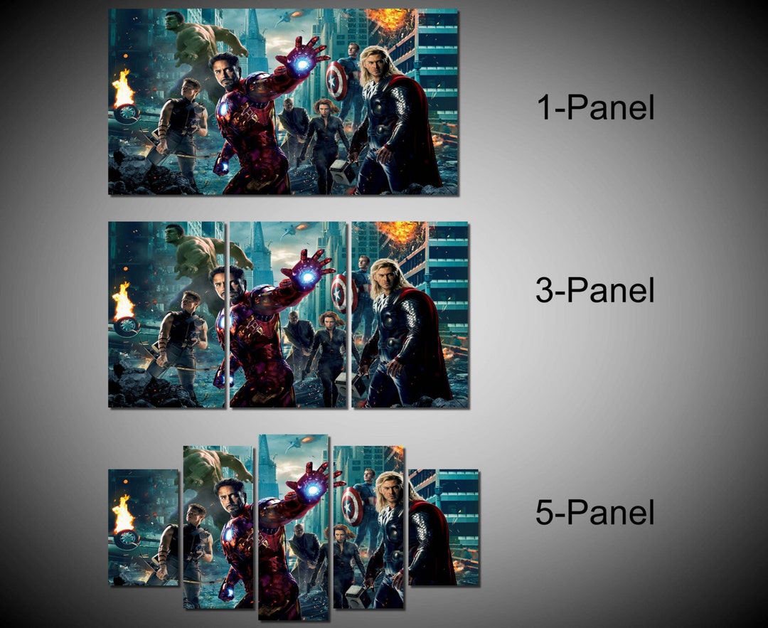 Framed Marvel Avengers Super Hero, Captain America, Iron Man, Hulk ...