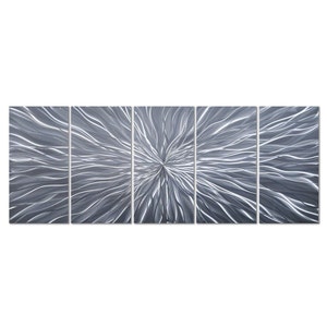 Modern Abstract Painting Metal Wall Art Sculpture Electric Radiant - Etsy