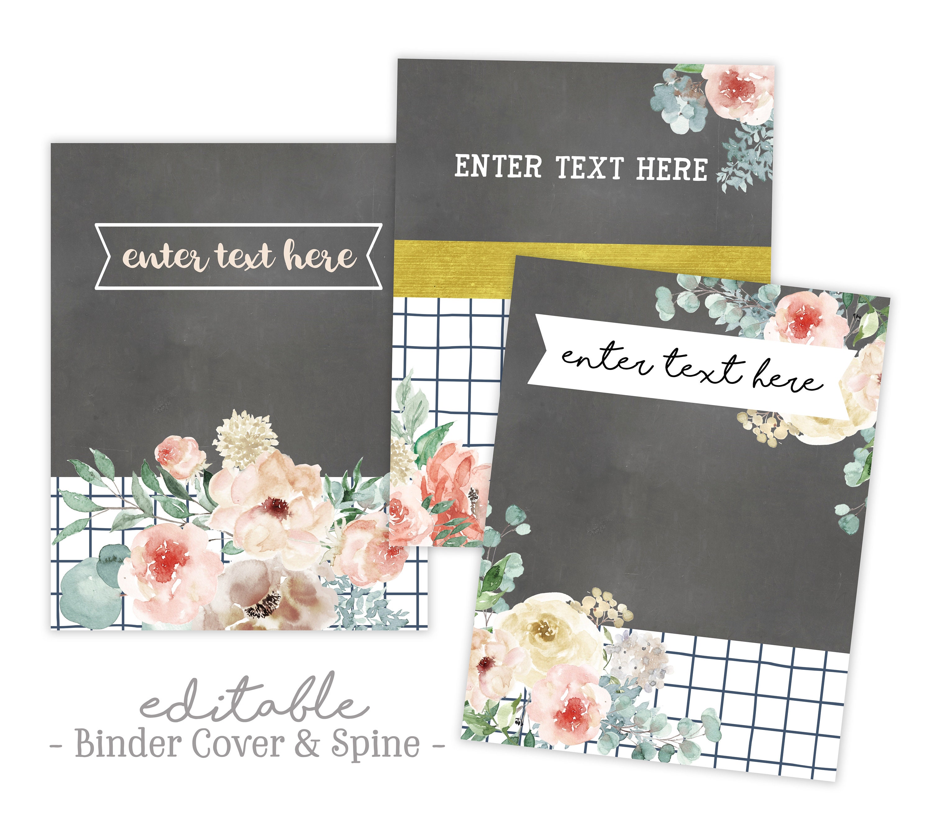 Editable Binder Cover Printable Binder Spine Template Binder Cover ...