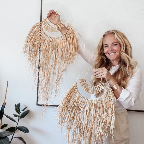 Raffia Wall Decor - Etsy