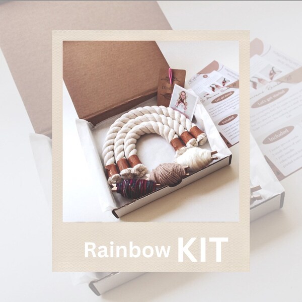 Rainbow Macrame Kit - Etsy