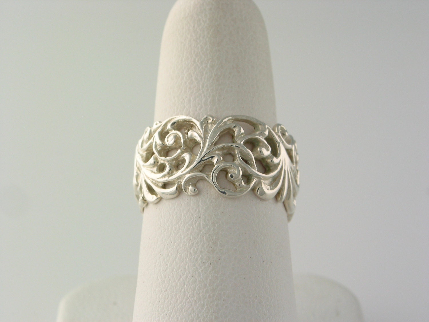 Filigree/scroll Style Sterling Silver Ring - Etsy