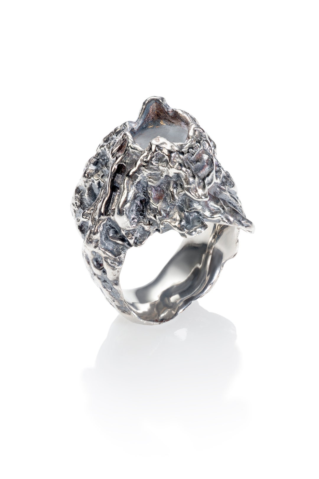 Medium Barnacle Ring in Sterling Silver - Etsy