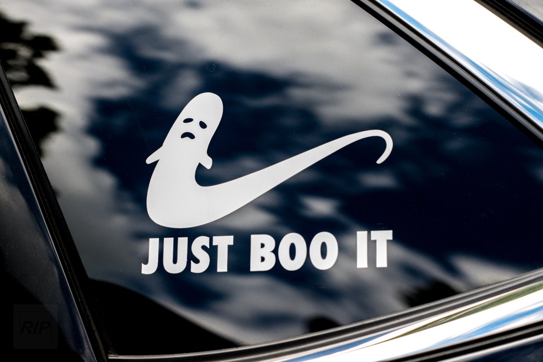 Just Boo It - Ghost Vinyl Transfer Car Window Bumper Sticker - Nike ...