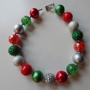 Christmas Necklace Little Girls Christmas Necklace Little Girls Red and ...
