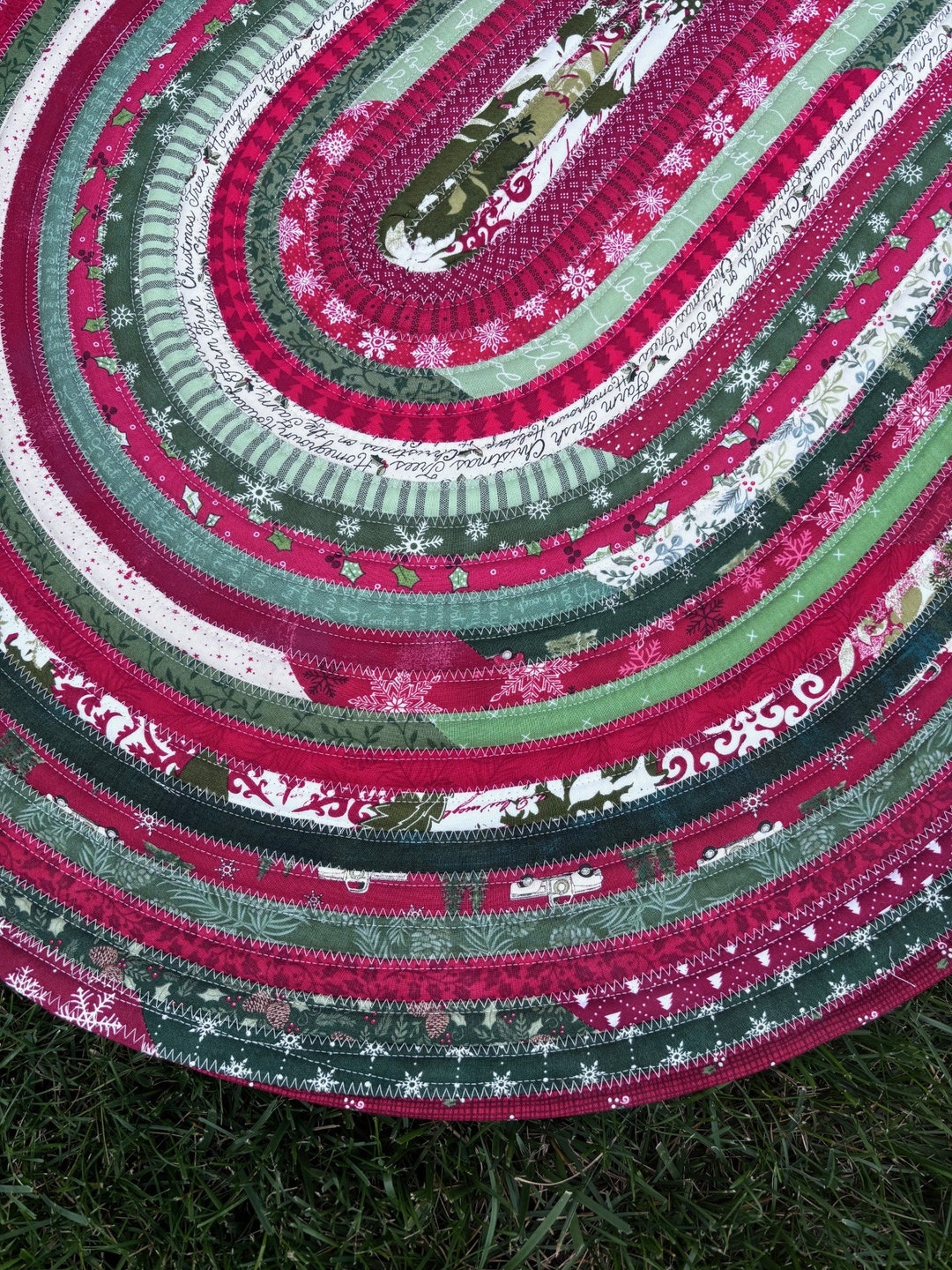 Country Christmas Rug Christmas Rug Jelly Roll Rug Farmhouse Rug Red ...