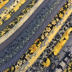 Blue and Yellow Rug Jelly Roll Rug Rag Rug Boho Rug 30" X 45" Rug - Etsy