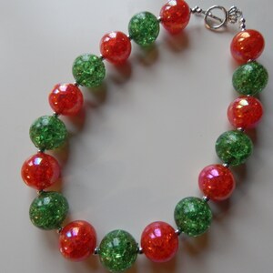 Christmas Necklace Little Girls Christmas Necklace Little Girls Red and ...