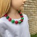 Christmas Necklace Little Girls Christmas Necklace Little Girls Red and ...