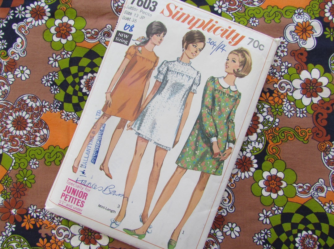 1968 Size 35 Inch Bust, Dress With Yoke, and Under Shorts - Sewing ...