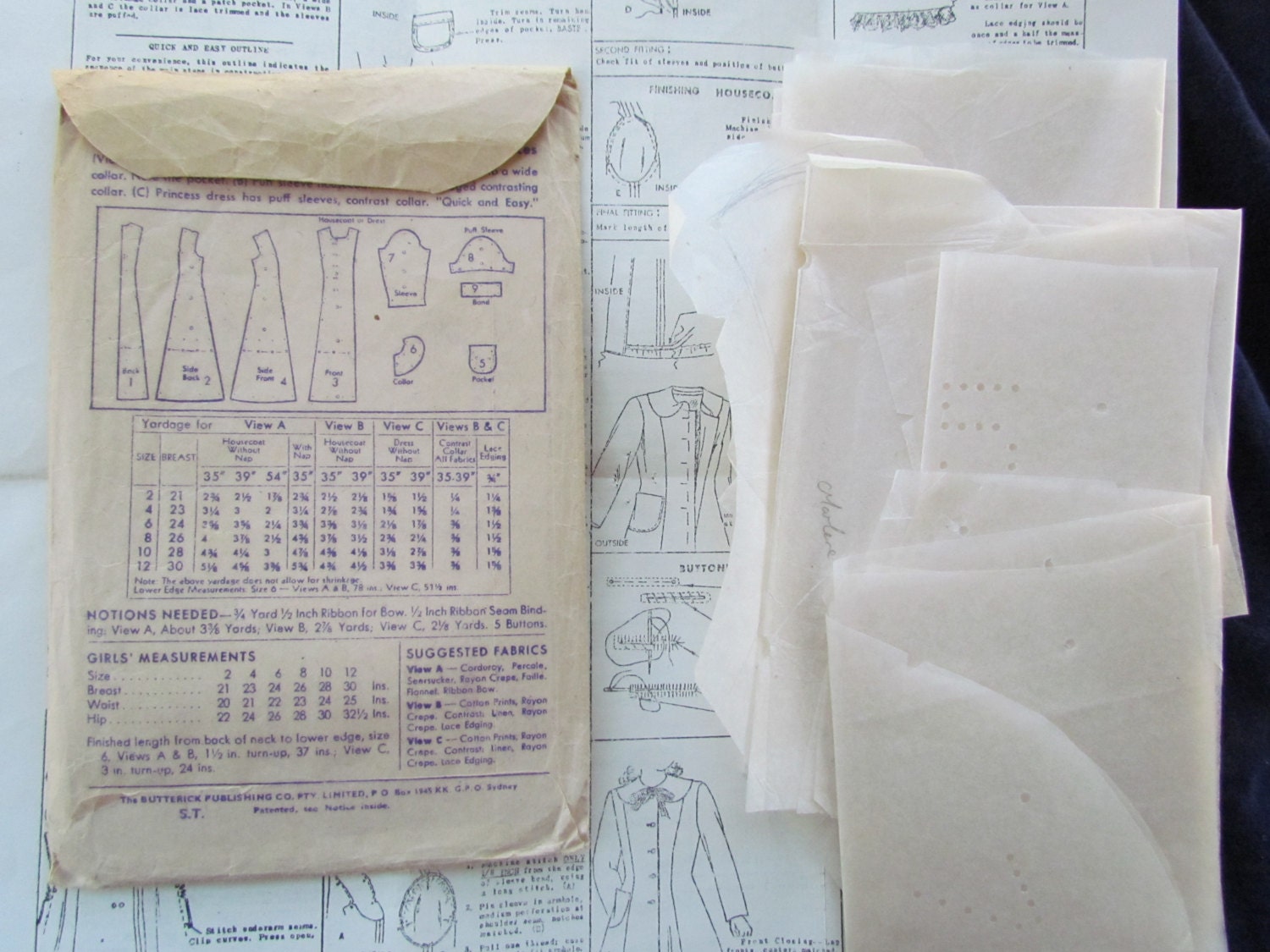 Vintage Child's Age 2 Years, Princess Line Coat or Dress - Sewing ...