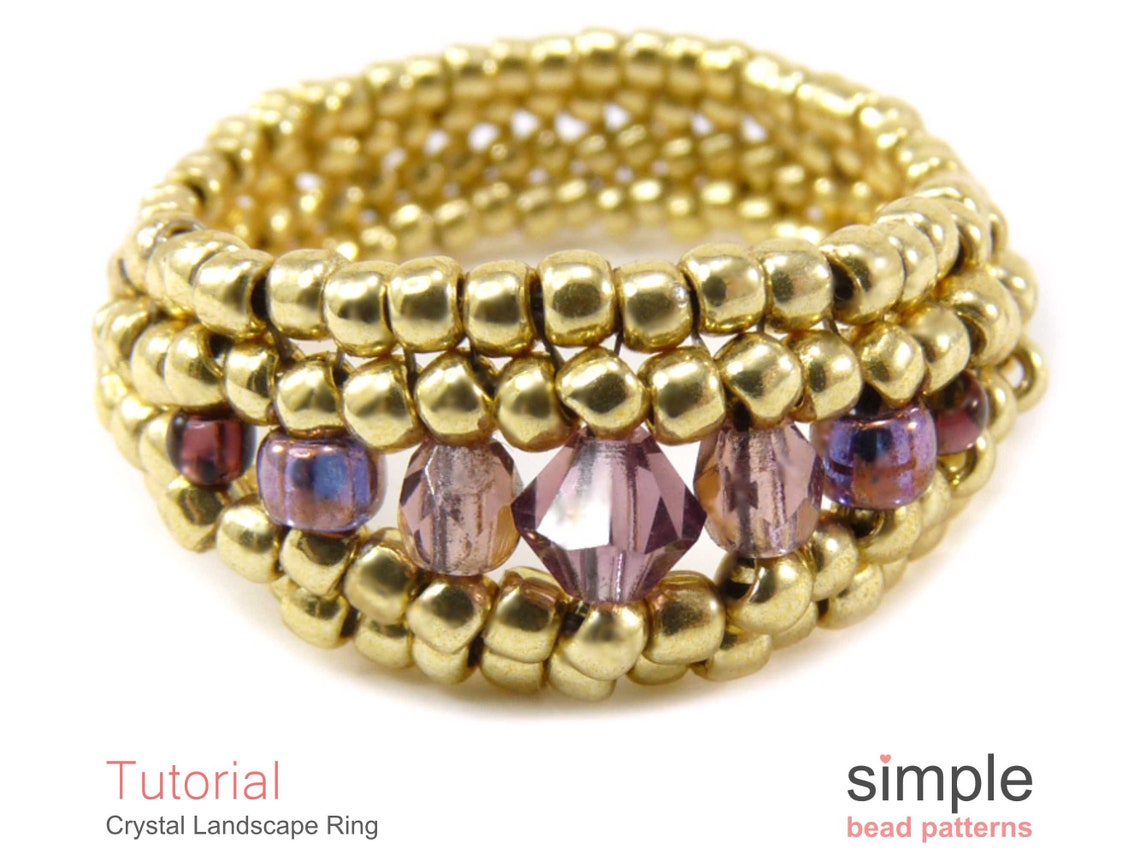 Beaded Rings Pattern How to Make a Beaded Ring Tutorial Bead - Etsy