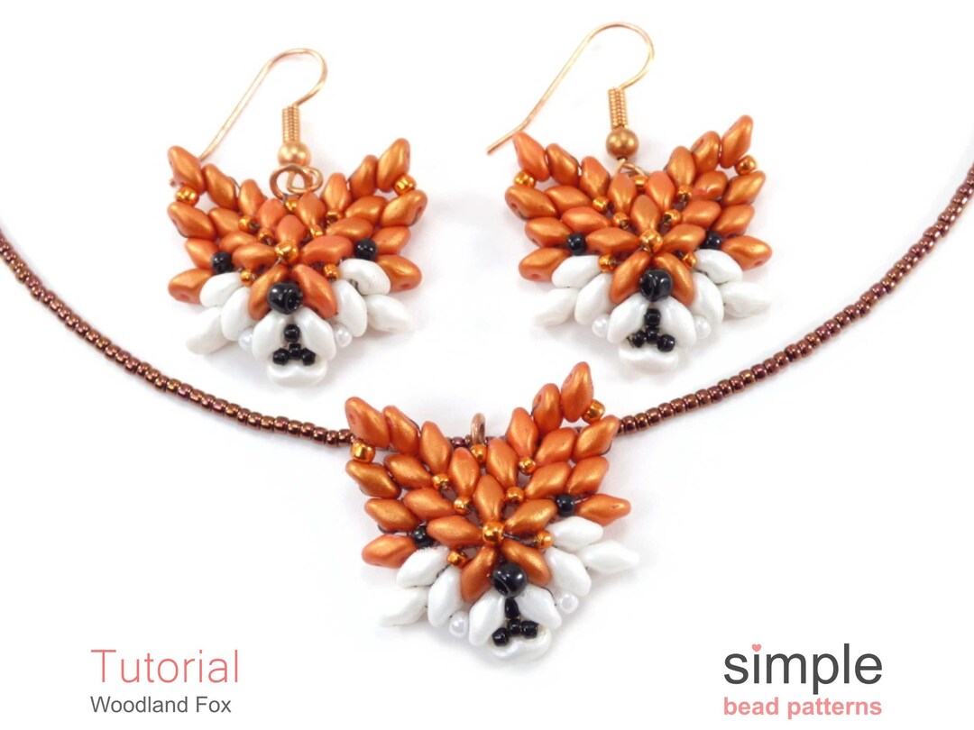 Beaded Fox Patterns PDF: "woodland Fox Set" Design - Etsy