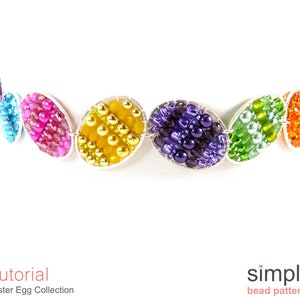 Beaded Easter Egg Bracelet Pattern, Easter Beading, DIY Faberge Eggs ...