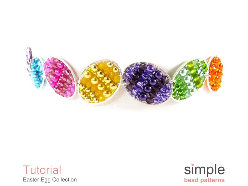 Beaded Easter Egg Bracelet Pattern Easter Beading DIY - Etsy