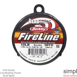 10 LB Smoke Fireline Beading Thread 50 Yds Fireline Smoke 10lb Beading ...