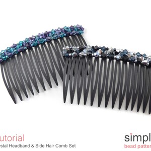 Beading Pattern Tutorial, DIY Beaded Headband, Beaded Hair Comb ...