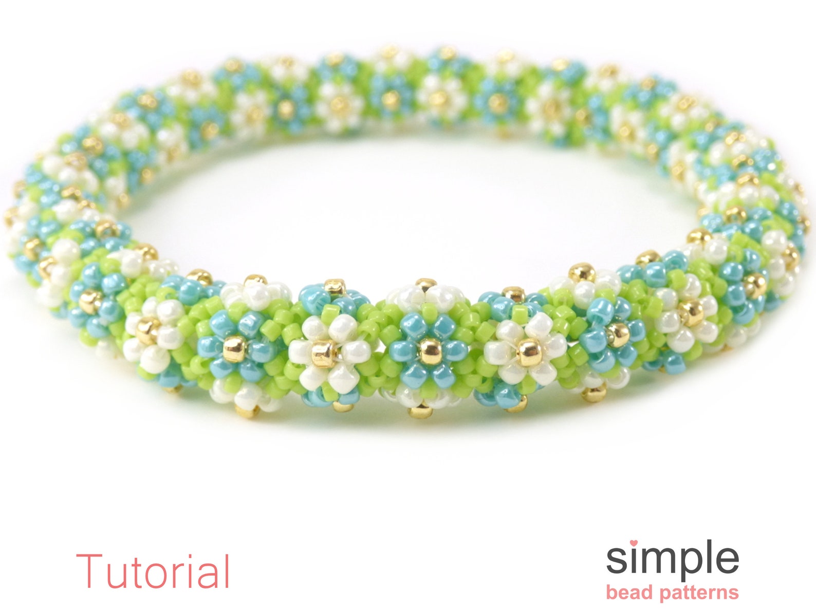 Daisy Chain Beaded Bracelet Tutorial Daisy Stitch Beaded | Etsy
