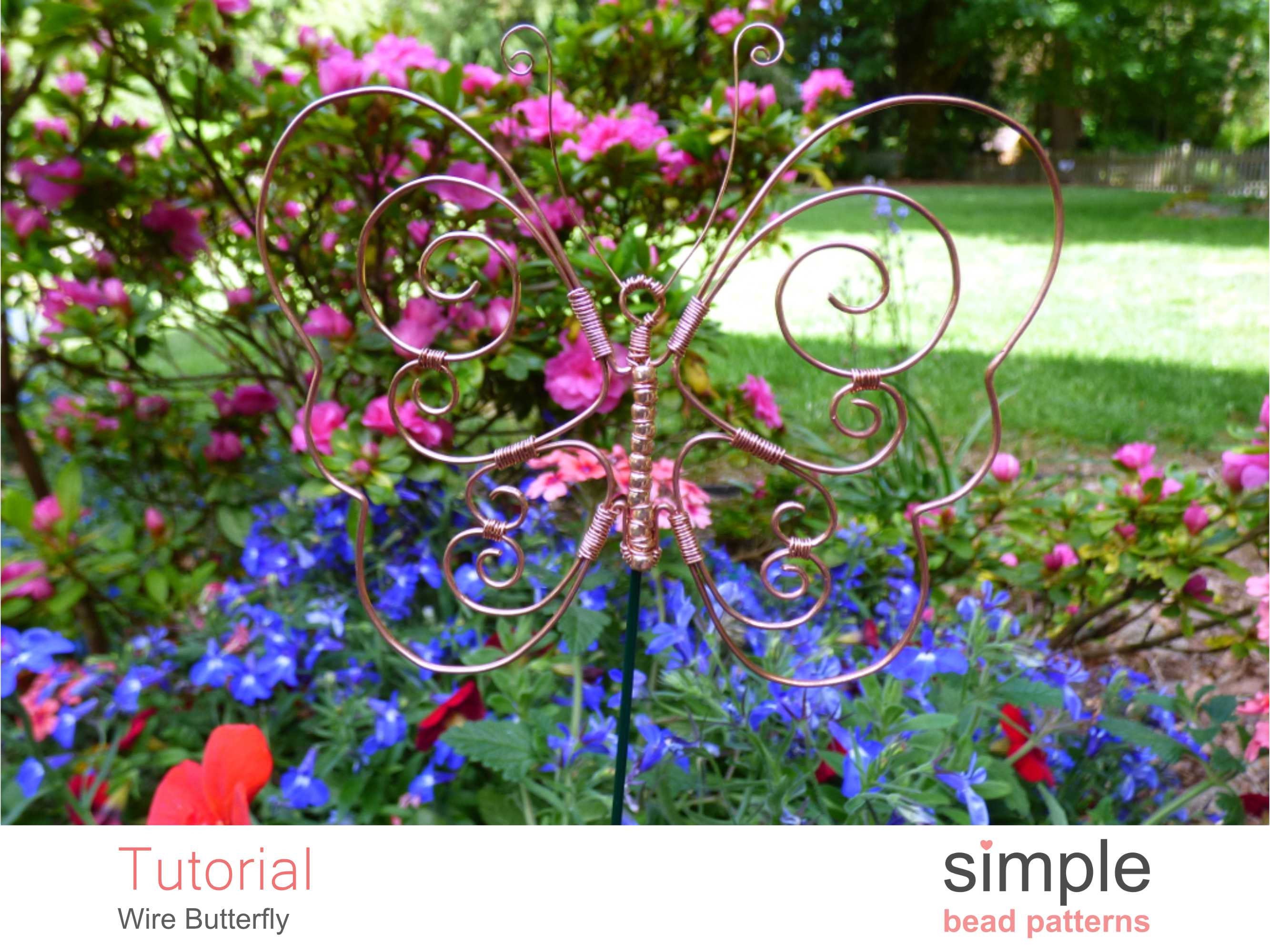 Garden Wire Butterflies Animal Plant Decoration | House Plant