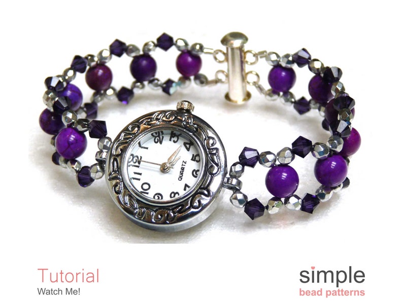 Beaded Watch Band Patterns and Tutorial Beaded Watch Bracelet - Etsy