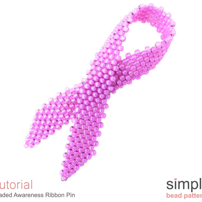 Pink Ribbon Beads - Etsy