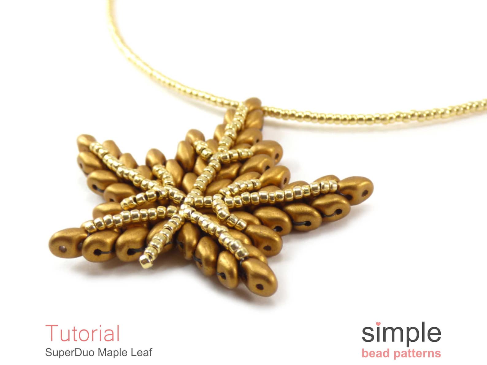 Autumn Beaded Maple Leaf Necklace Superduo Bead Patterns - Etsy