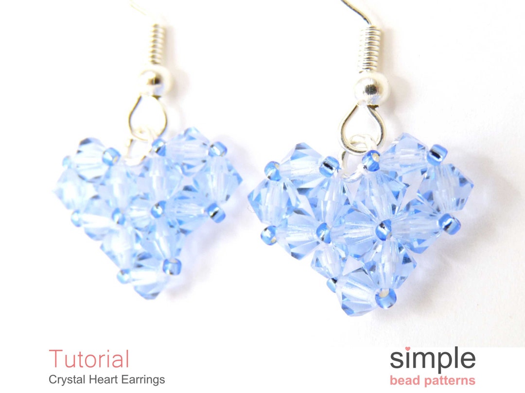 Beaded Heart Earrings Pattern, Beaded Gift Ideas, Jewelry Making ...