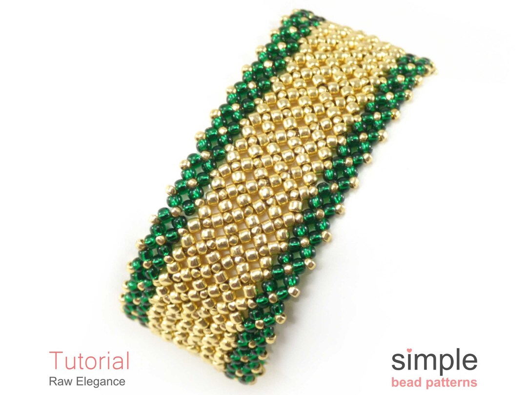 Bracelet Beading Pattern, Right Angle Weave Beading Pattern, RAW Bead ...