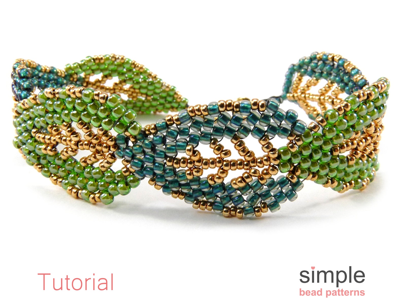 Russian Leaf Bracelet Pattern Tutorial Jewelry Making Beading | Etsy