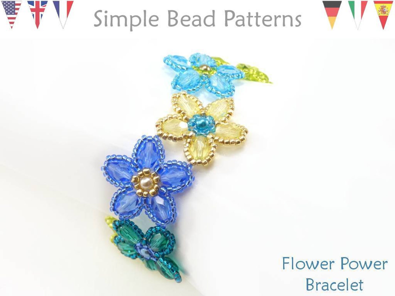 Beaded Flower Bracelet Bead Flower Pattern Tutorial | Etsy