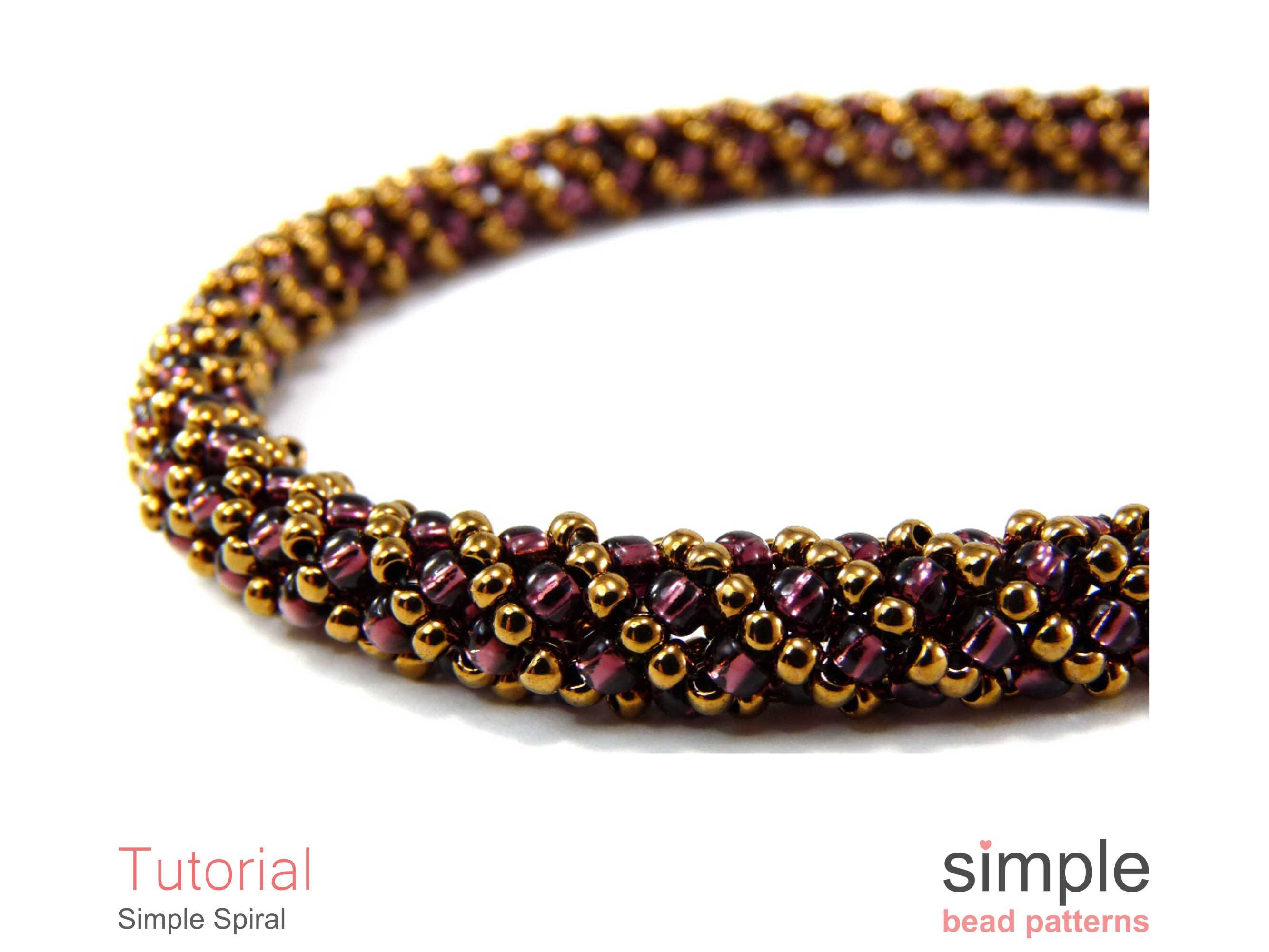 Russian Spiral Stitch Beading Pattern Beaded Bracelet - Etsy