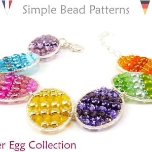 Beaded Easter Egg Bracelet Pattern Easter Beading DIY - Etsy
