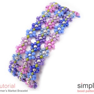 Daisy Chain Tutorial, Wide Beaded Bracelet Beading Pattern, Jewelry ...