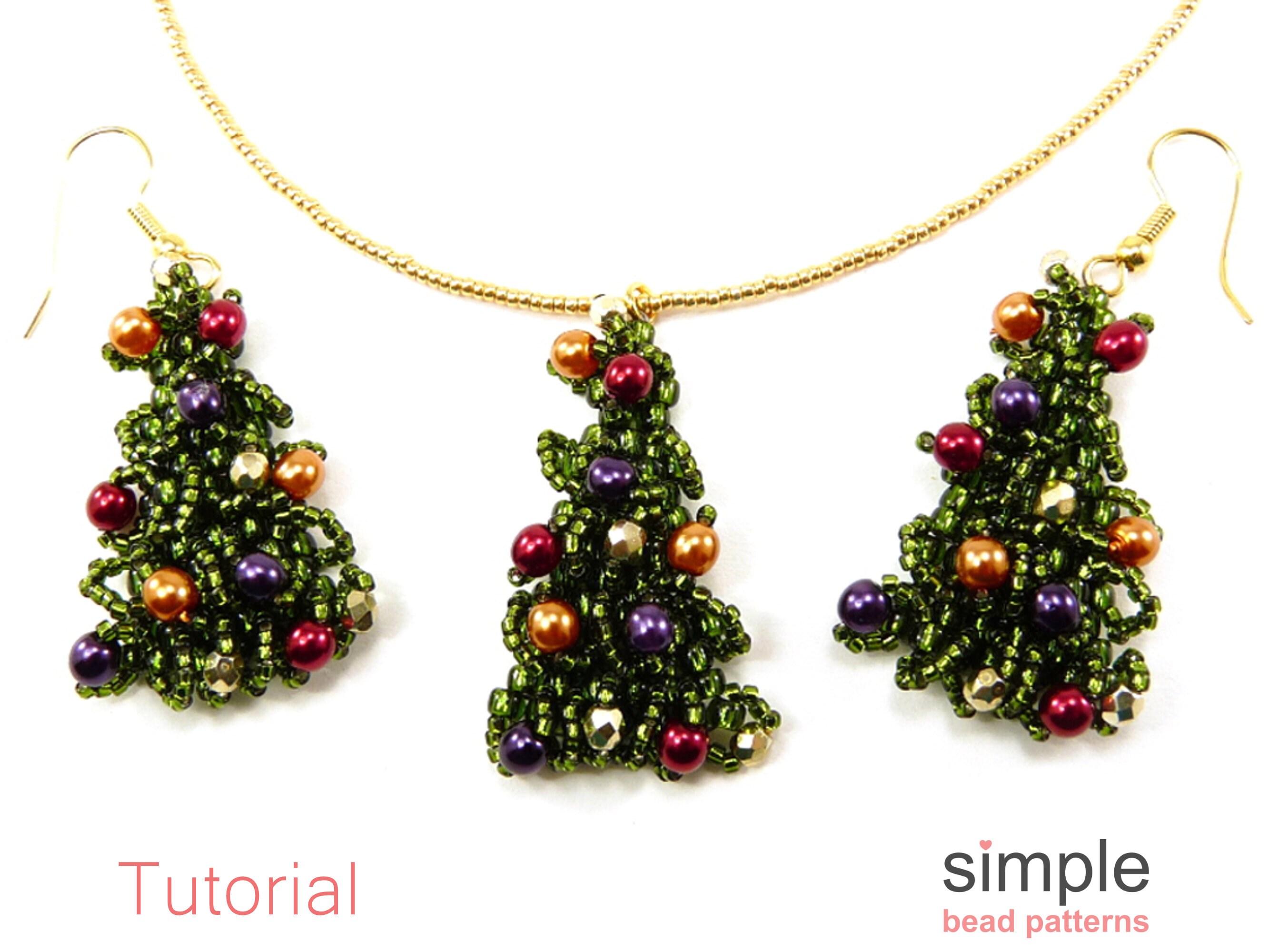 Beaded Christmas Tree Earrings Pattern Beadweaving Christmas | Etsy
