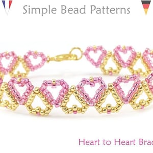Beaded Heart Bracelet Pattern Beading Hearts Beadweaving - Etsy
