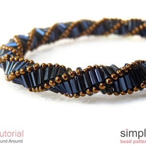 Beaded Necklace Beading Pattern for Beginners, African Helix Stitch ...