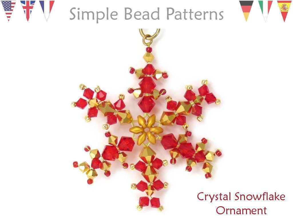 Beaded Snowflake Ornament Pattern Make Christmas Ornaments | Etsy