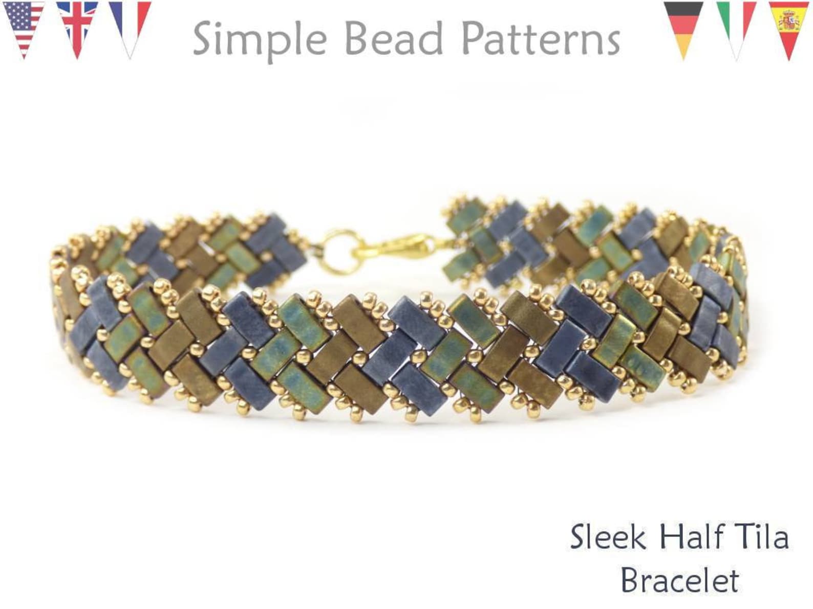 Tila Bead Pattern Half Tila Beaded Bracelet Patterns Beading - Etsy