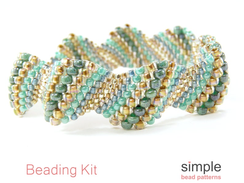 Flat Cellini Spiral Peyote Stitch Bracelet Making Kit Jewelry - Etsy