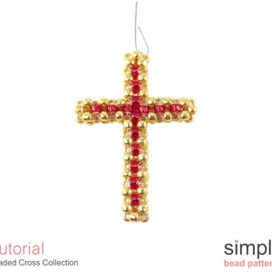 Beaded Cross Tutorial, How to Make a Beaded Cross Necklace, Cross ...