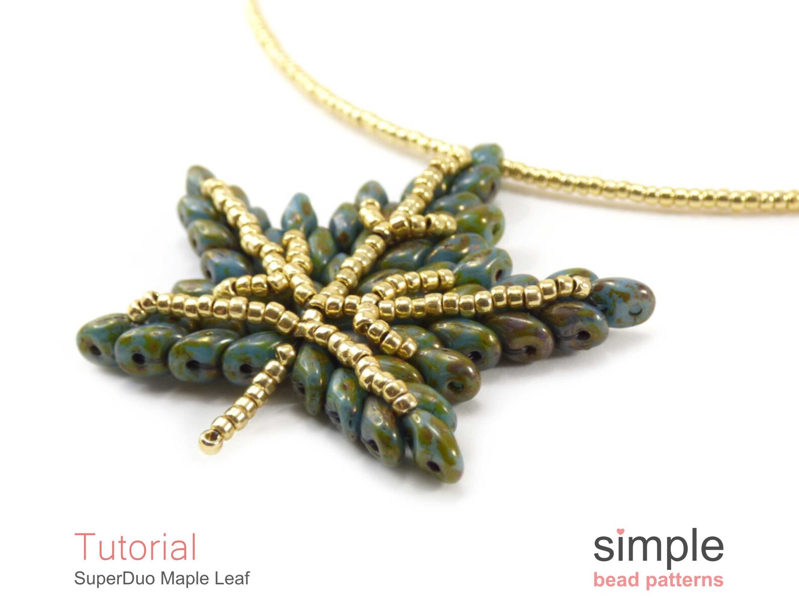 Autumn Beaded Maple Leaf Necklace Superduo Bead Patterns - Etsy