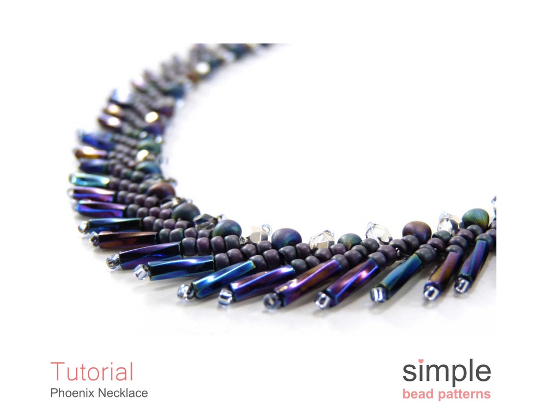St. Petersburg Stitch Beading Pattern PDF: "phoenix Necklace" Design - Etsy