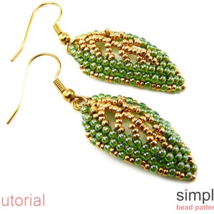 Russian Leaf Earrings Beading Pattern Beaded Earrings | Etsy