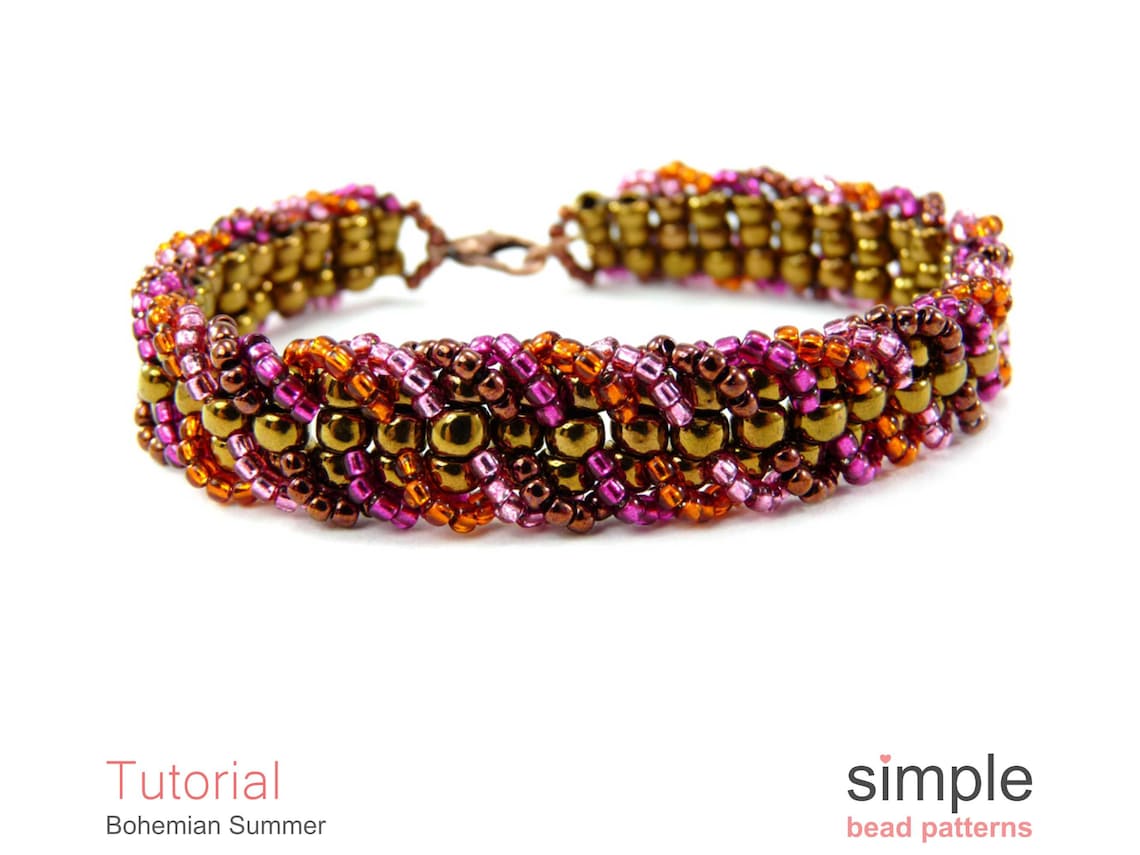 Ladder Stitch Bracelet Beading Tutorial Pattern Jewelry - Etsy Australia