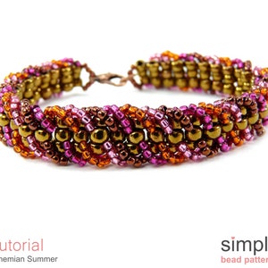 Ladder Stitch Bracelet - Beading Tutorial Pattern - Jewelry Making ...