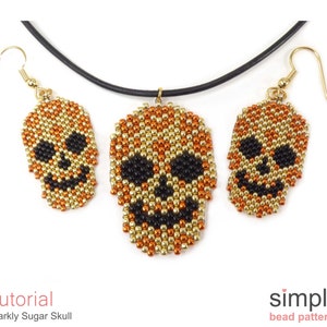 Beaded Sugar Skull Bead Patterns Halloween Beading Day of the - Etsy