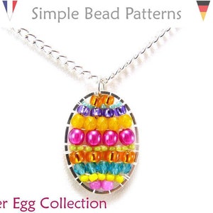 Beaded Easter Egg Bracelet Pattern Easter Beading DIY - Etsy
