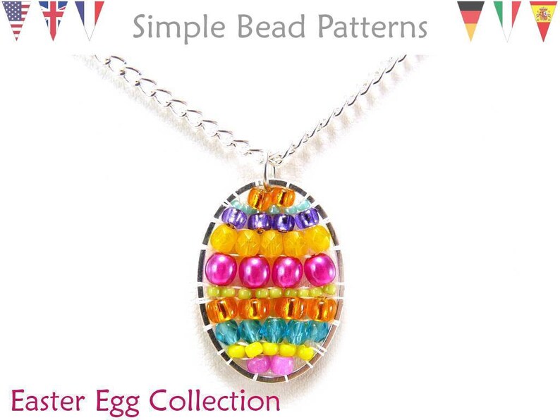 Beaded Easter Egg Bracelet Pattern Easter Beading DIY - Etsy